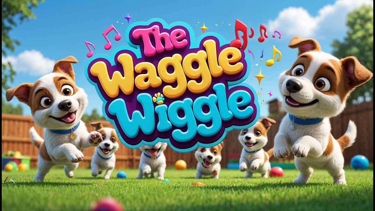 The Waggle Wiggle | Puppy Dance Song for Kids | Animal Paw Tunes - YouTube