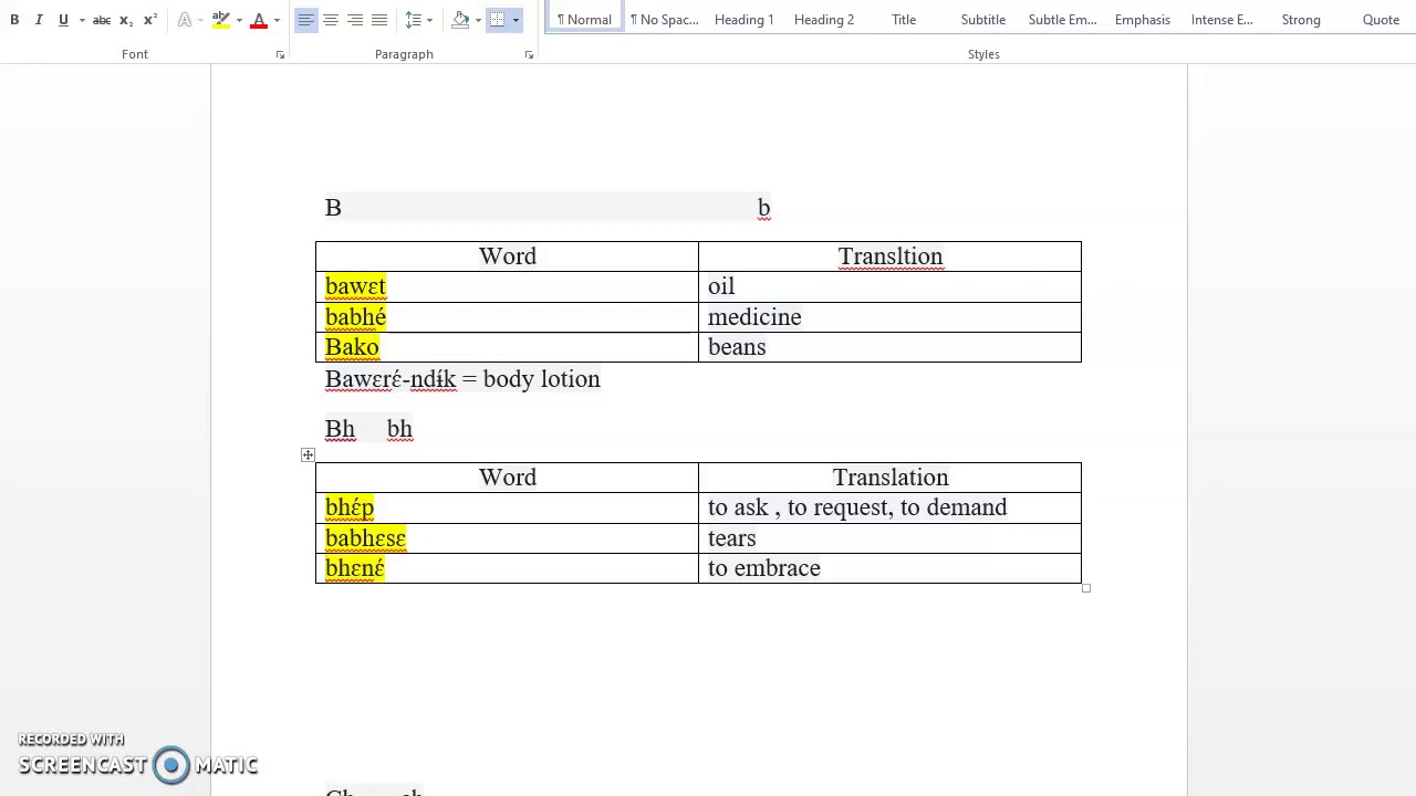Introduction to the Kenyang Alphabet - YouTube
