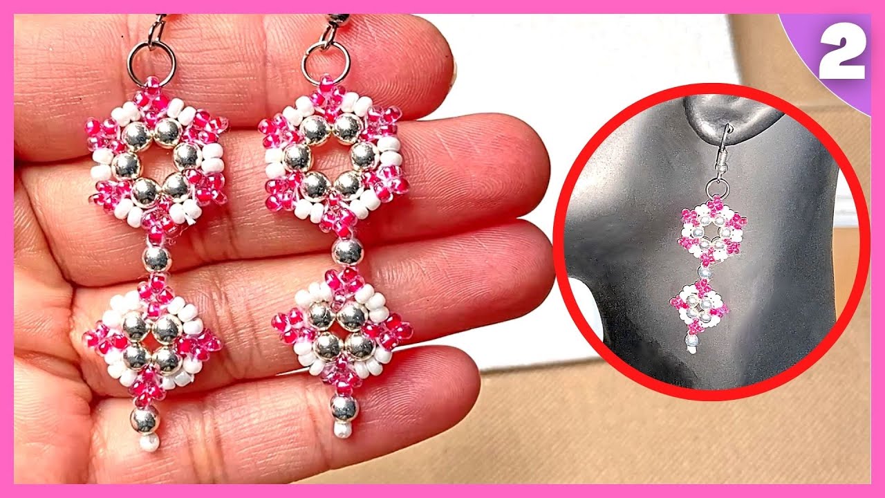 DIY Jewellery Set | Amazing BEADED DROP EARRINGS #2 - YouTube