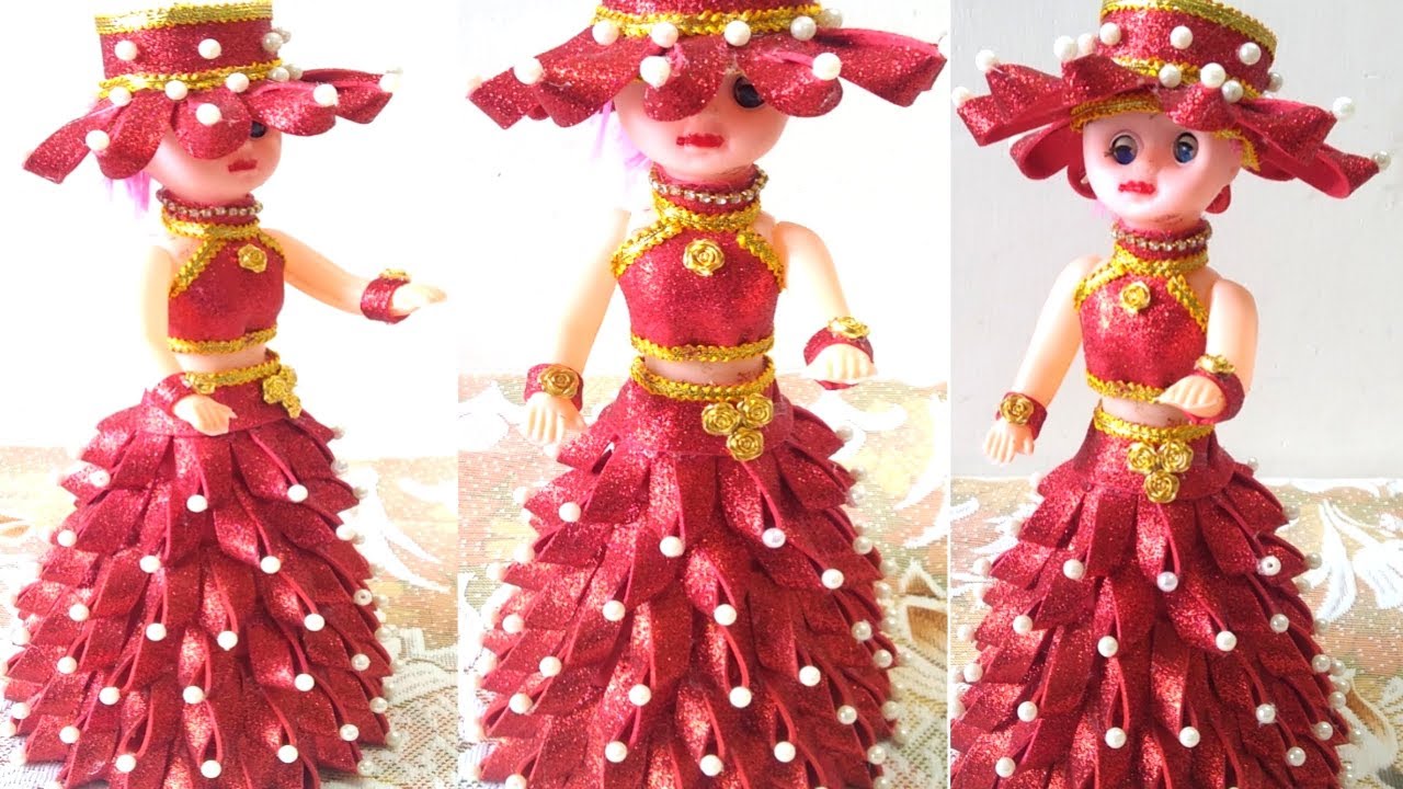 How to Decorative Doll Using Foam Sheet/DIY Doll Decorations/Decorative ...