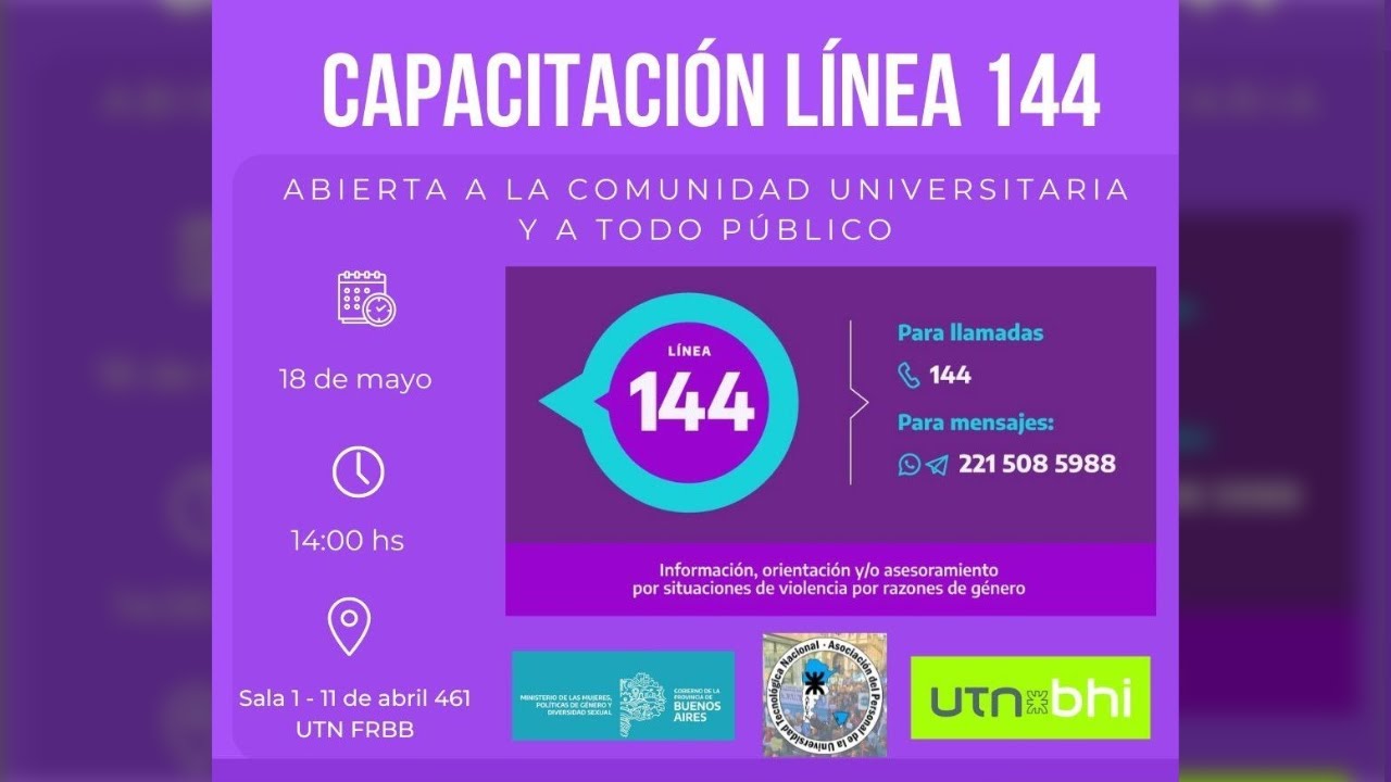 Capacitación línea 144 - YouTube