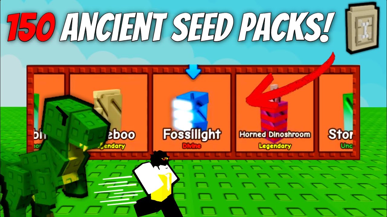 Opening 150 Ancient Seed Packs in Roblox GROW A GARDEN - YouTube