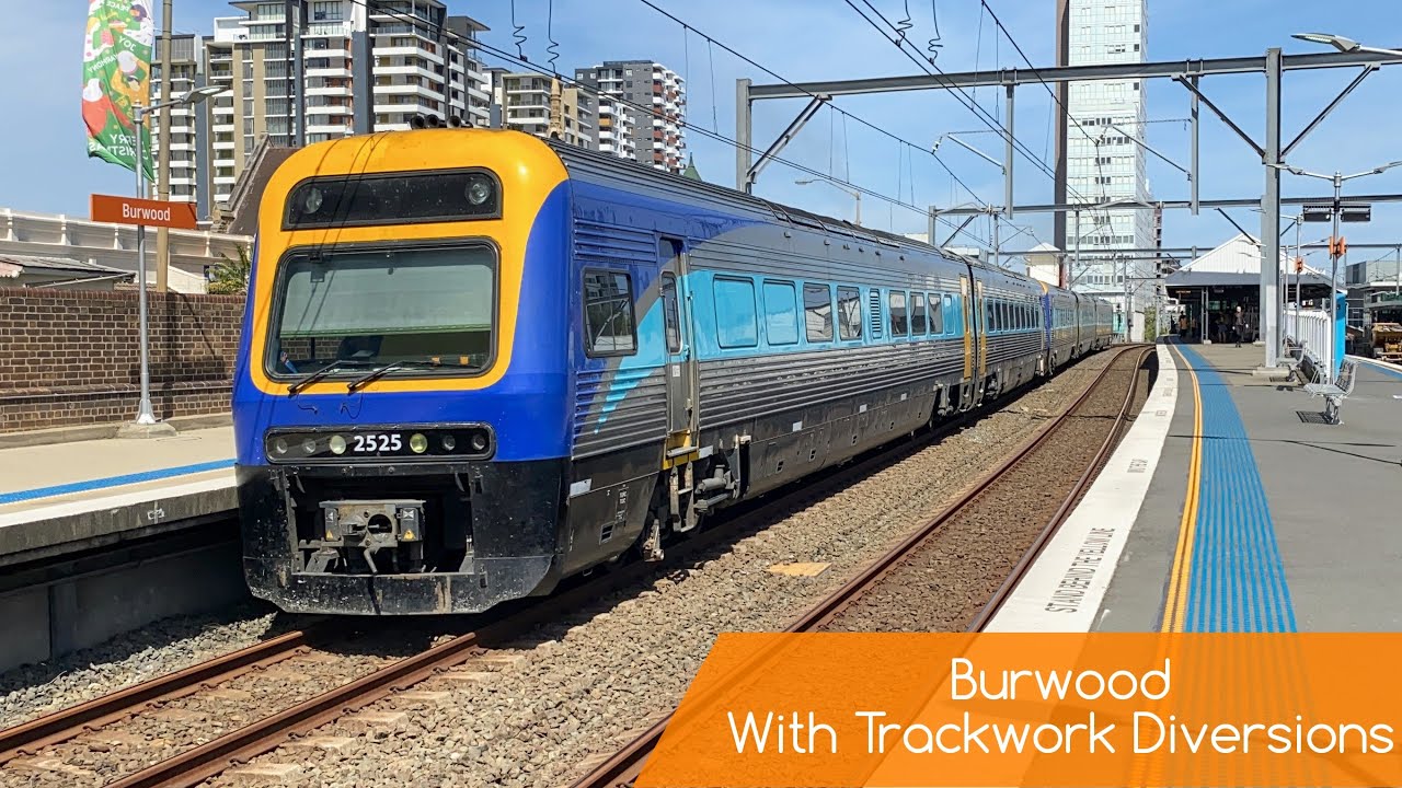 Sydney Trains Vlog 1779: Burwood With Trackwork Diversions - YouTube