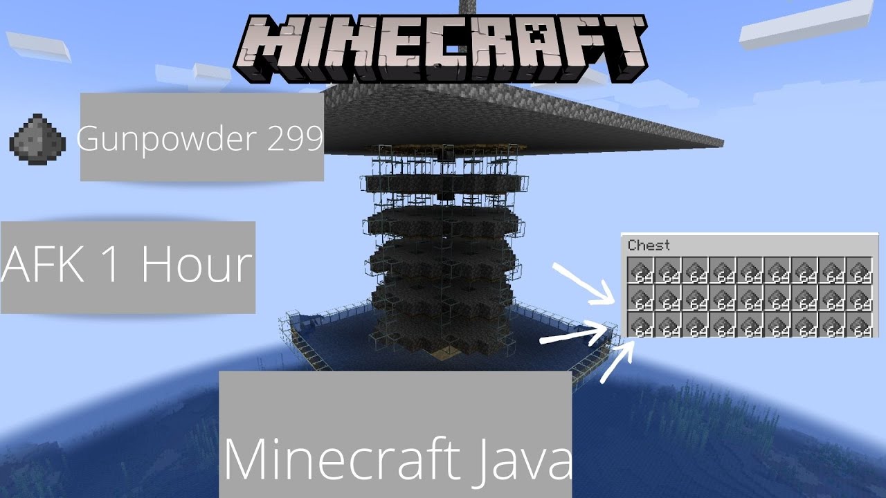 how to build farm creeper | AFK 1 Hour | | 299 Gunpowder | | Minecraft ...