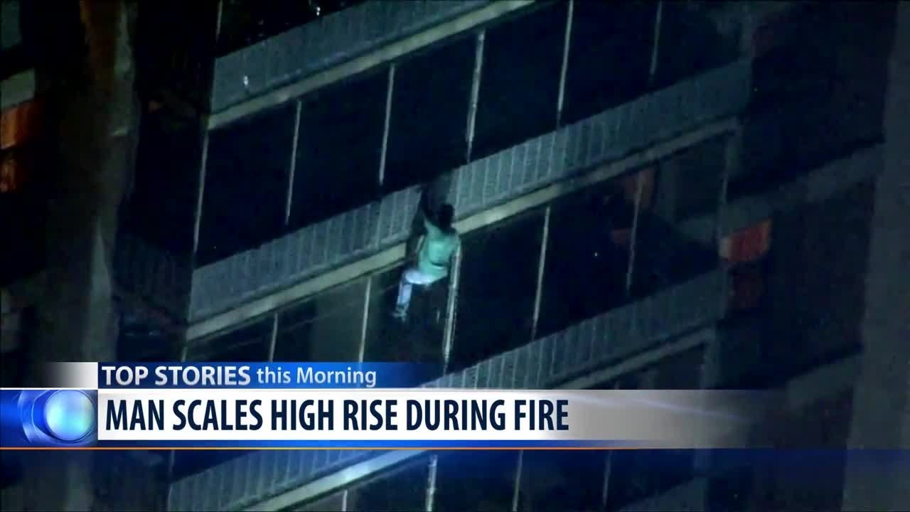 Man escaped high-rise on fire by climbing down in true "Spider-Man ...
