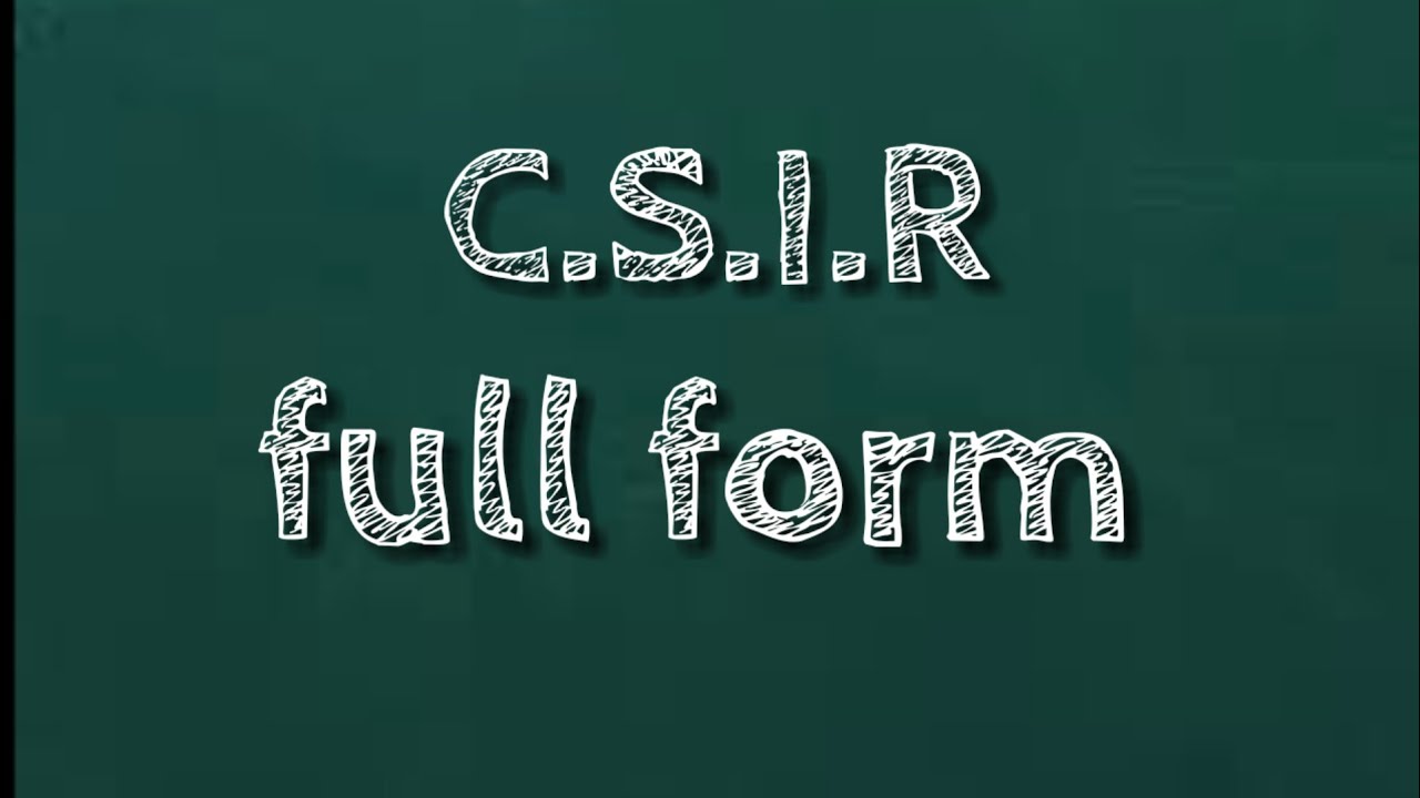 CSIR Full form || CSIR || full form || CSIR meaning - YouTube