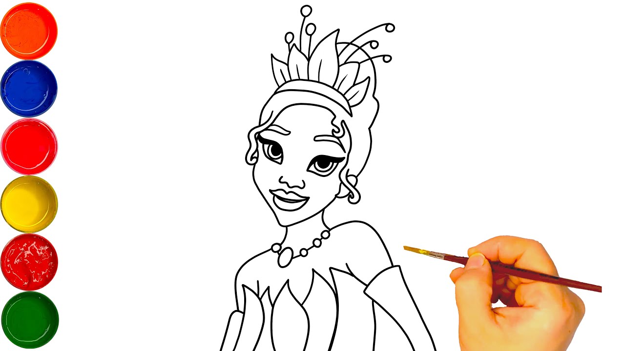How To Draw Princess Tiana Step By Step | How To Draw Tiana From The ...