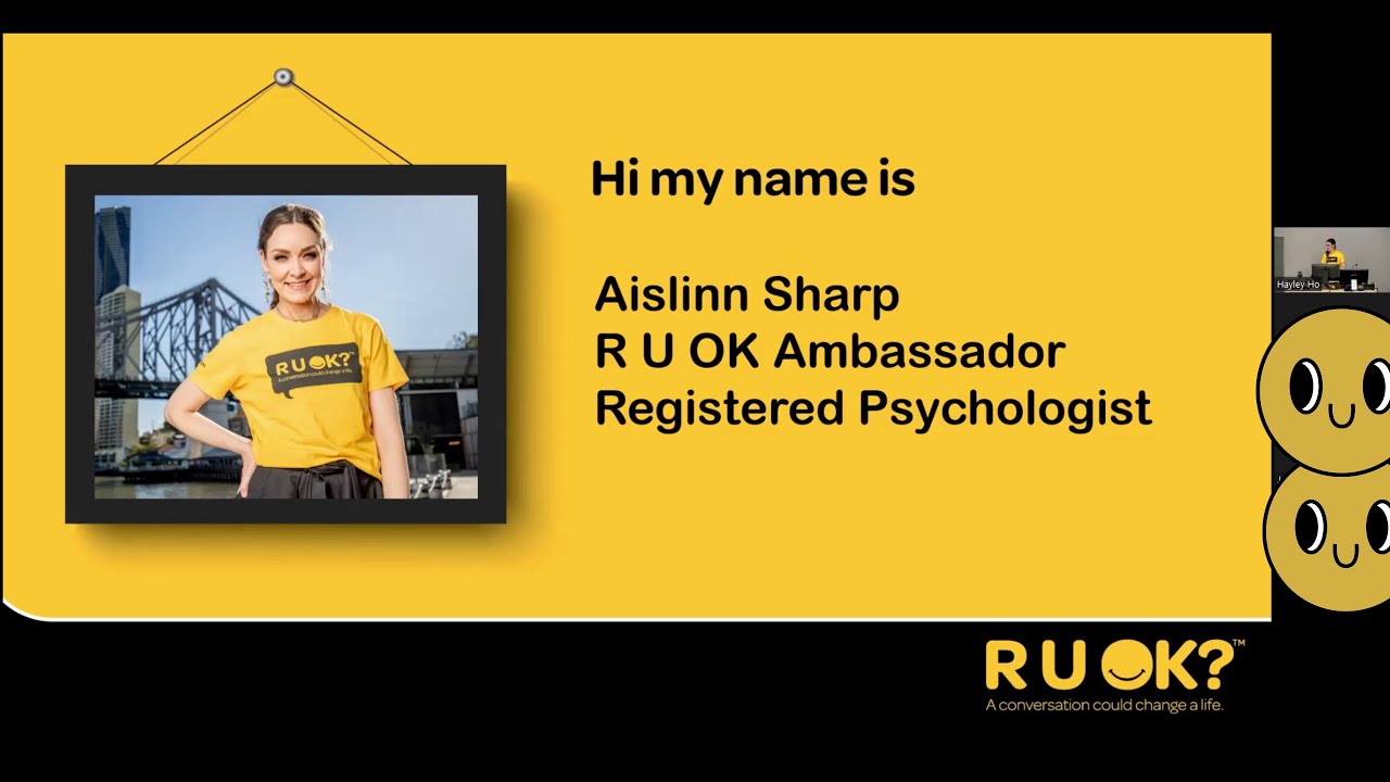 RUOK Ambassador, Aislinn Sharp - The Importance and Steps of an 'R U OK ...