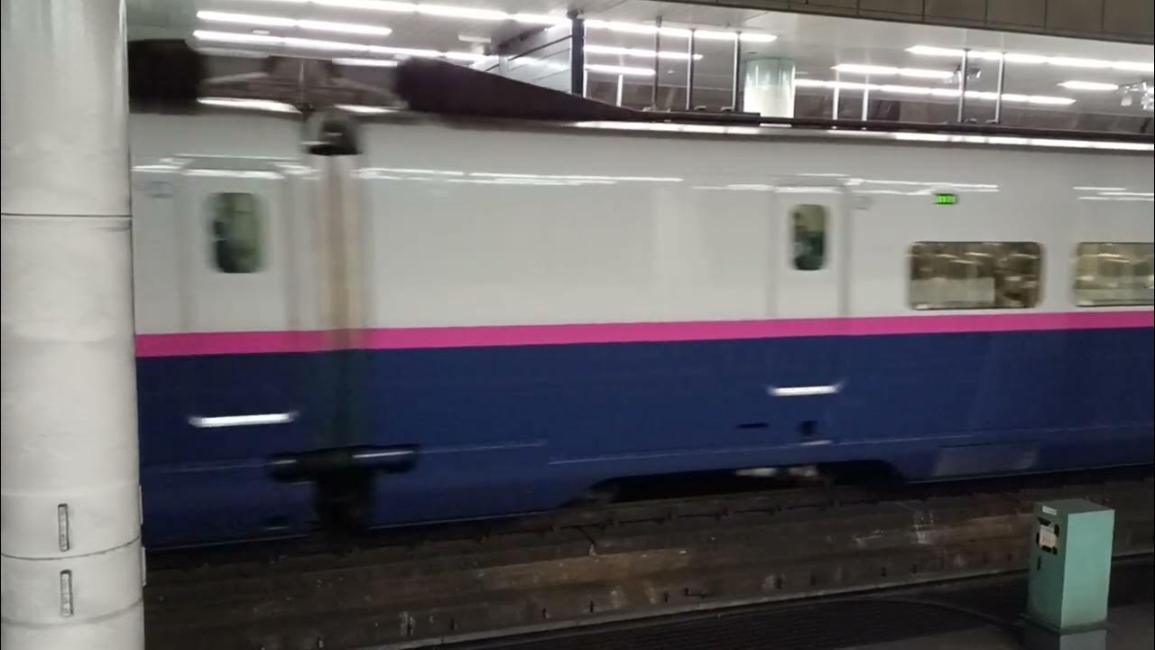 JR東日本E2系1000番台仙セシJ75編成265B東北新幹線なすの265号那須塩原行き上野駅18時14分到着2分遅れ - YouTube