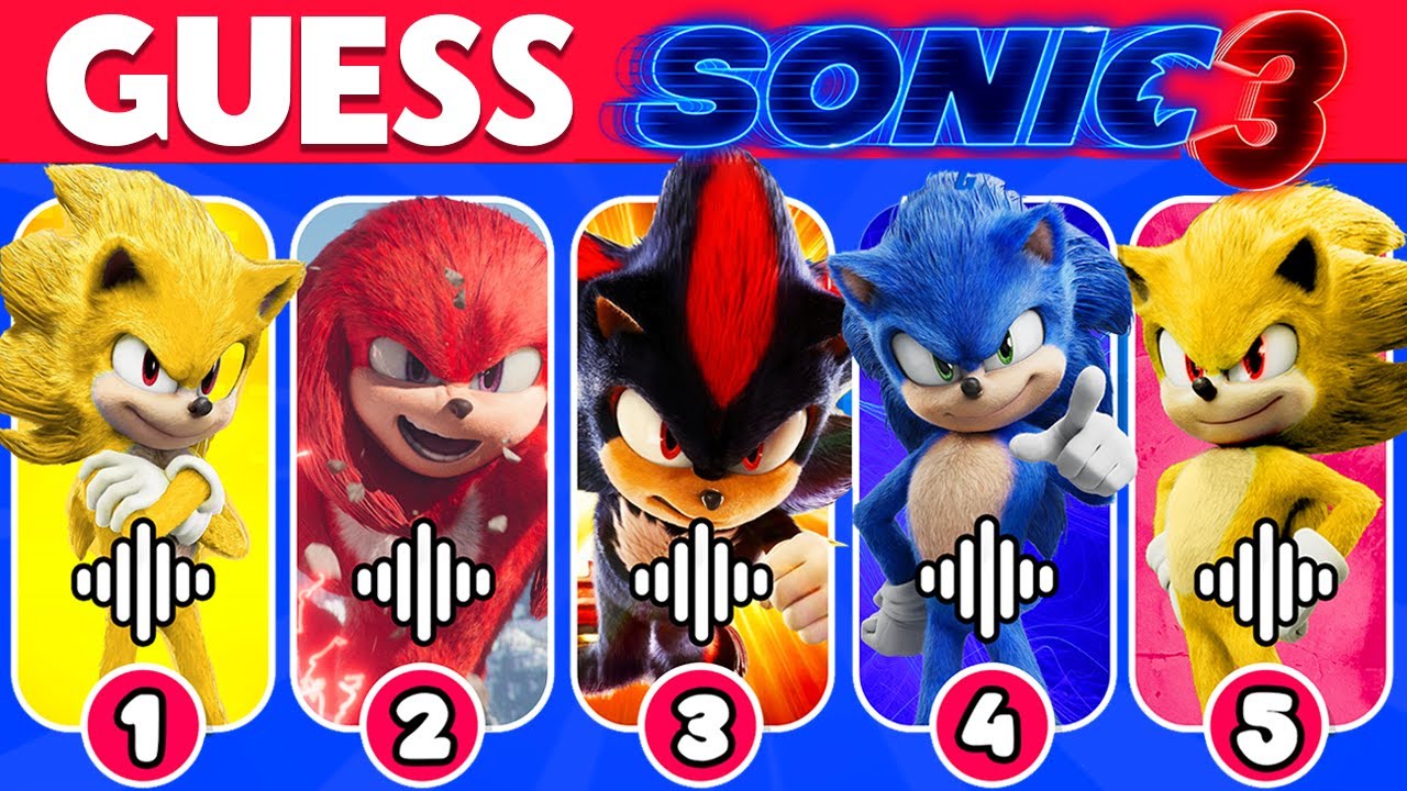 Guess The Sonic The Hedgehog 3 Character by Voice & Song 🎬🦔💙 Sonic 3 ...