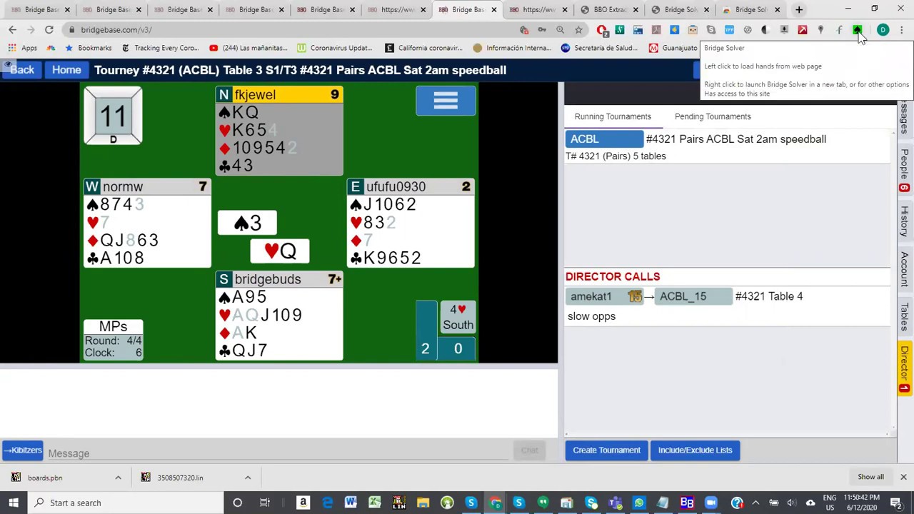 Finding Makeable Contracts for Bridgebase hands using Chrome Bridge Solver add-in as a TD on V3 ...