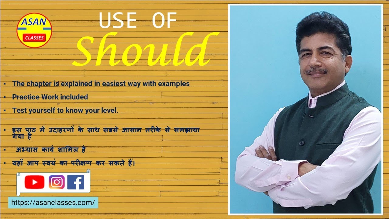 Should - Asan Classes - Online English Learning App In Hindi ( Learn English Grammar ) Sample ...