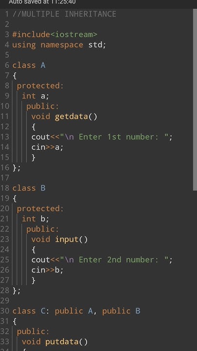 Multiple Inheritance 💻 #shorts#short#shortvideo#trending#coding#codinglife - YouTube