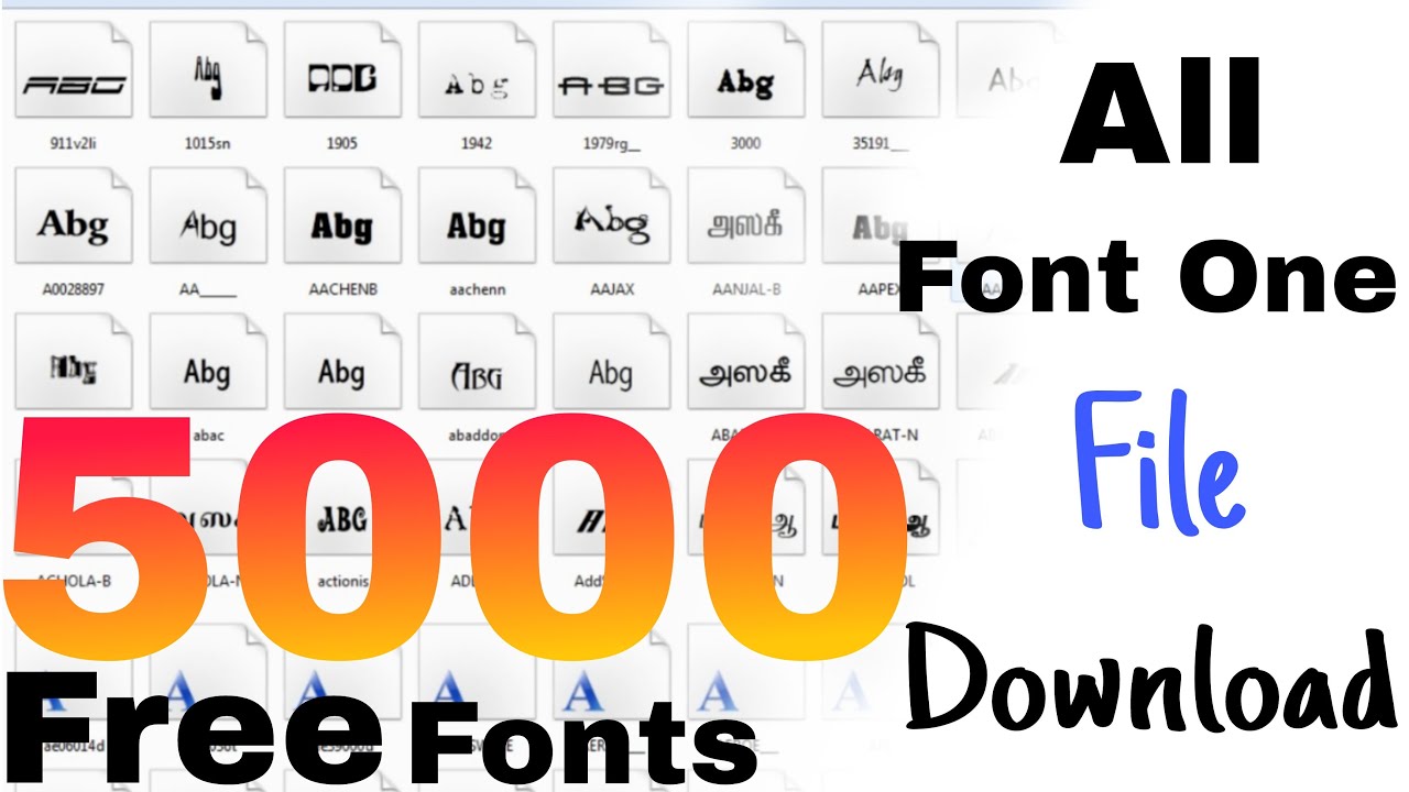5000 Fonts Free Download Tamil And English All Fonts Download in # ...