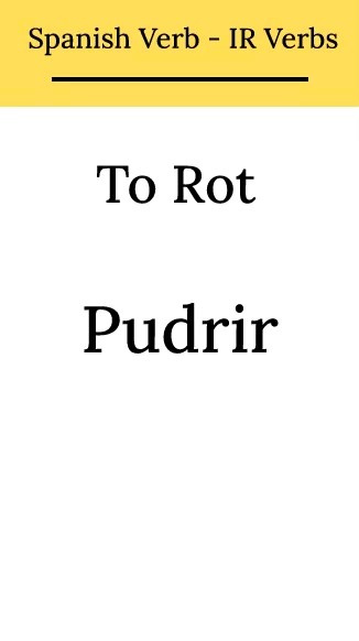 Learn How to Say the Verb "To Rot / Pudrir" in Spanish | #shorts # ...