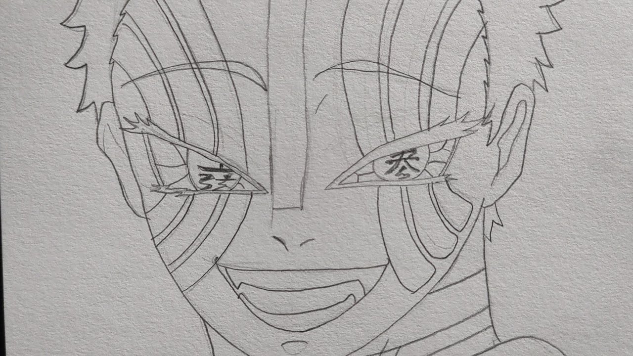 How To Draw Akaza | Easy Step By Step Tutorial | part 1 - YouTube