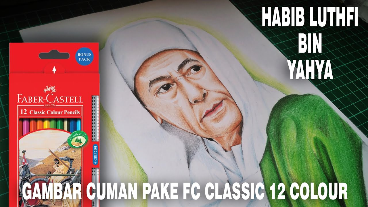 DRAWING USING FABER CASTELL 12 COLOUR - Habib Luthfi Bin Yahya - YouTube