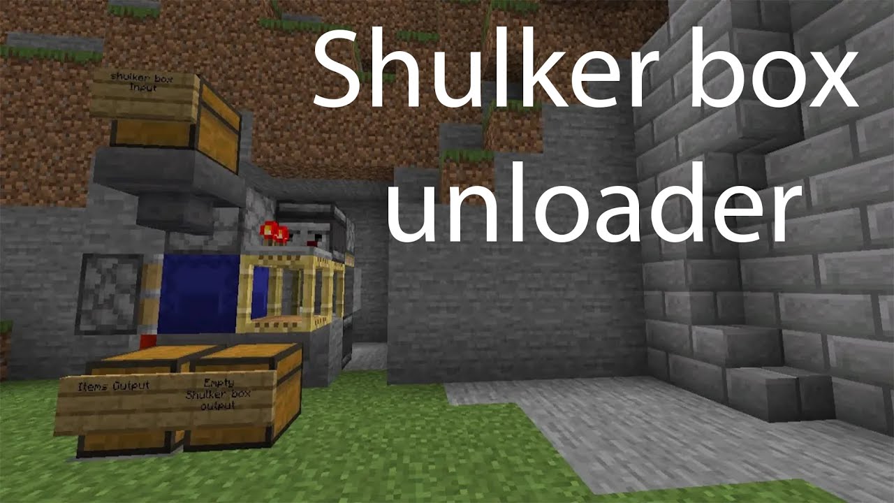 Minecraft shulker box unloader- compact easy to bulid 1.19 - YouTube