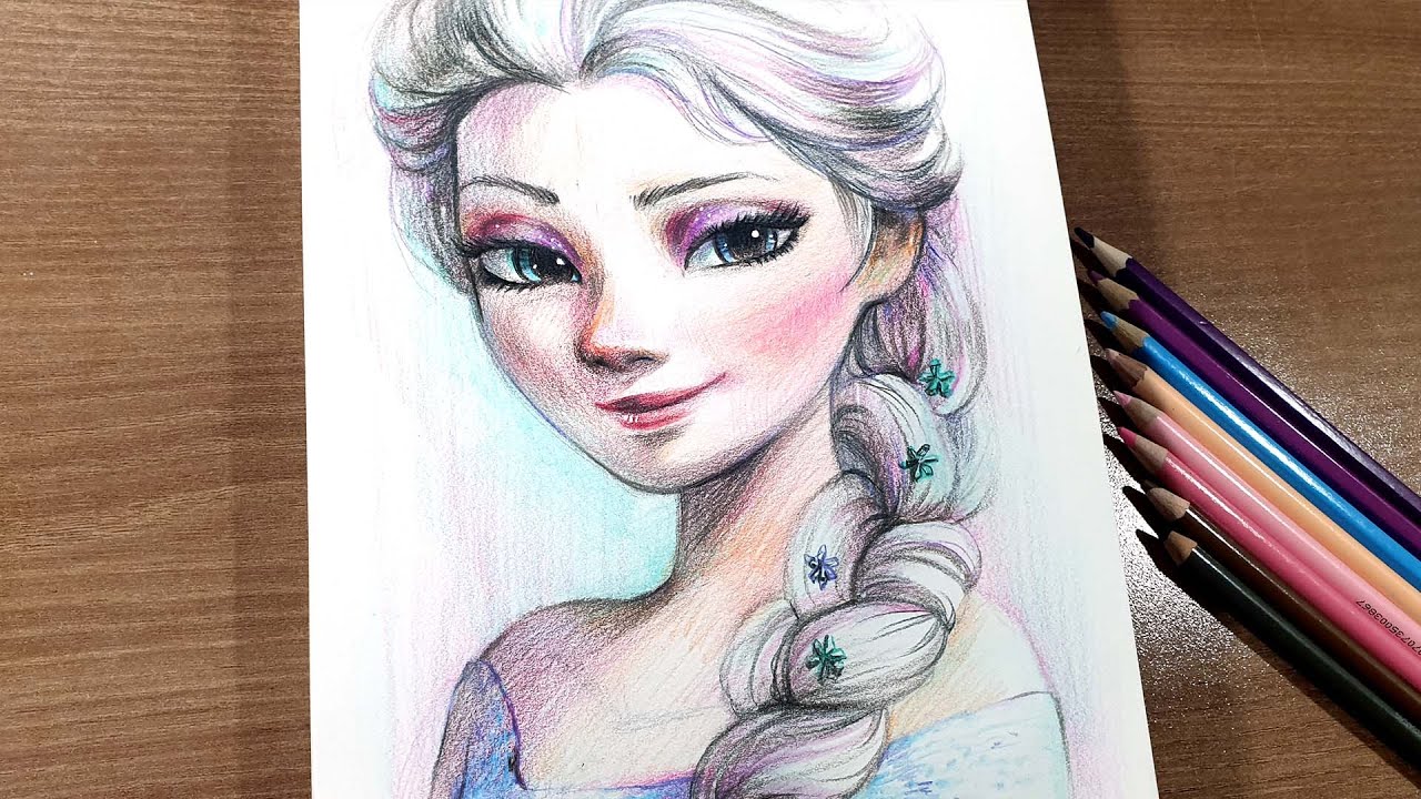 How to draw ElsaㅣDisney Frozen - YouTube