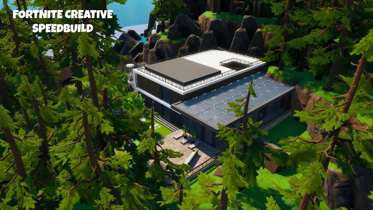 Detailed Modern Mansion | Fortnite Creative Speedbuild - YouTube