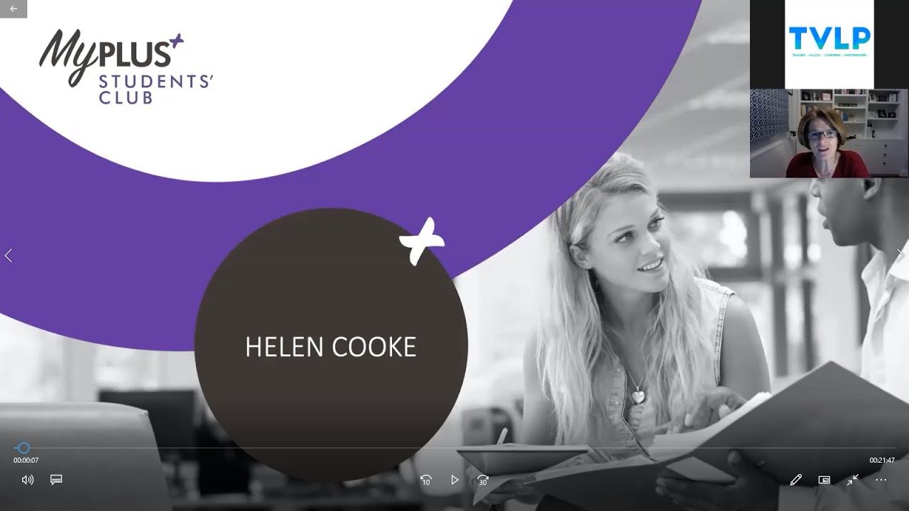 TVLP webinar with Helen Cooke, CEO & Founder of MyPlus Students' Club ...