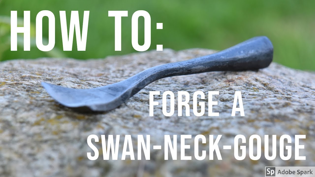 Forging a Swan Neck gouge (with socket, laminated) - YouTube