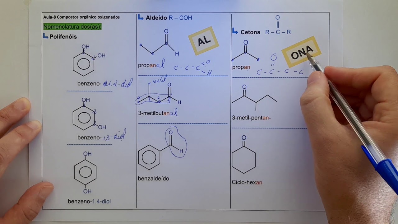 Aula 8 Compostos oxigenados (Polifenóis, Aldeído e Cetona). - YouTube