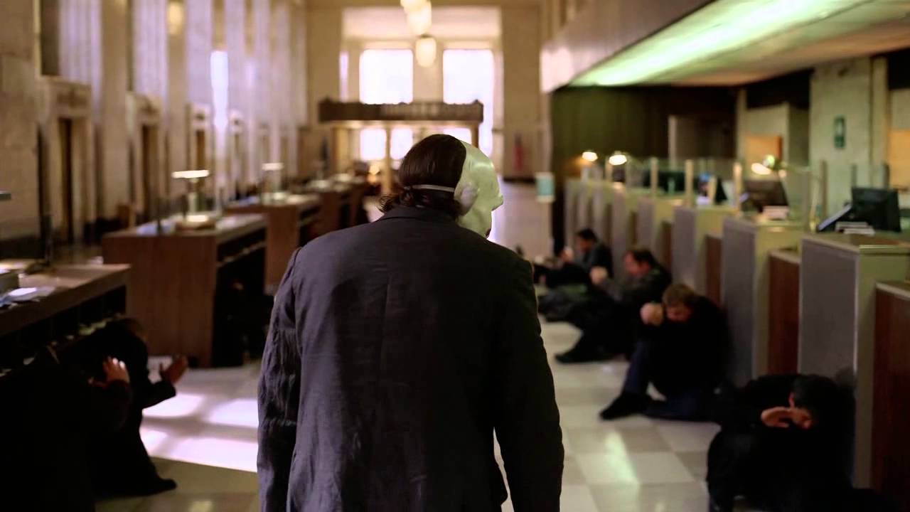 The Dark Knight 2008 Intro Joker Bank Rob Scene - YouTube