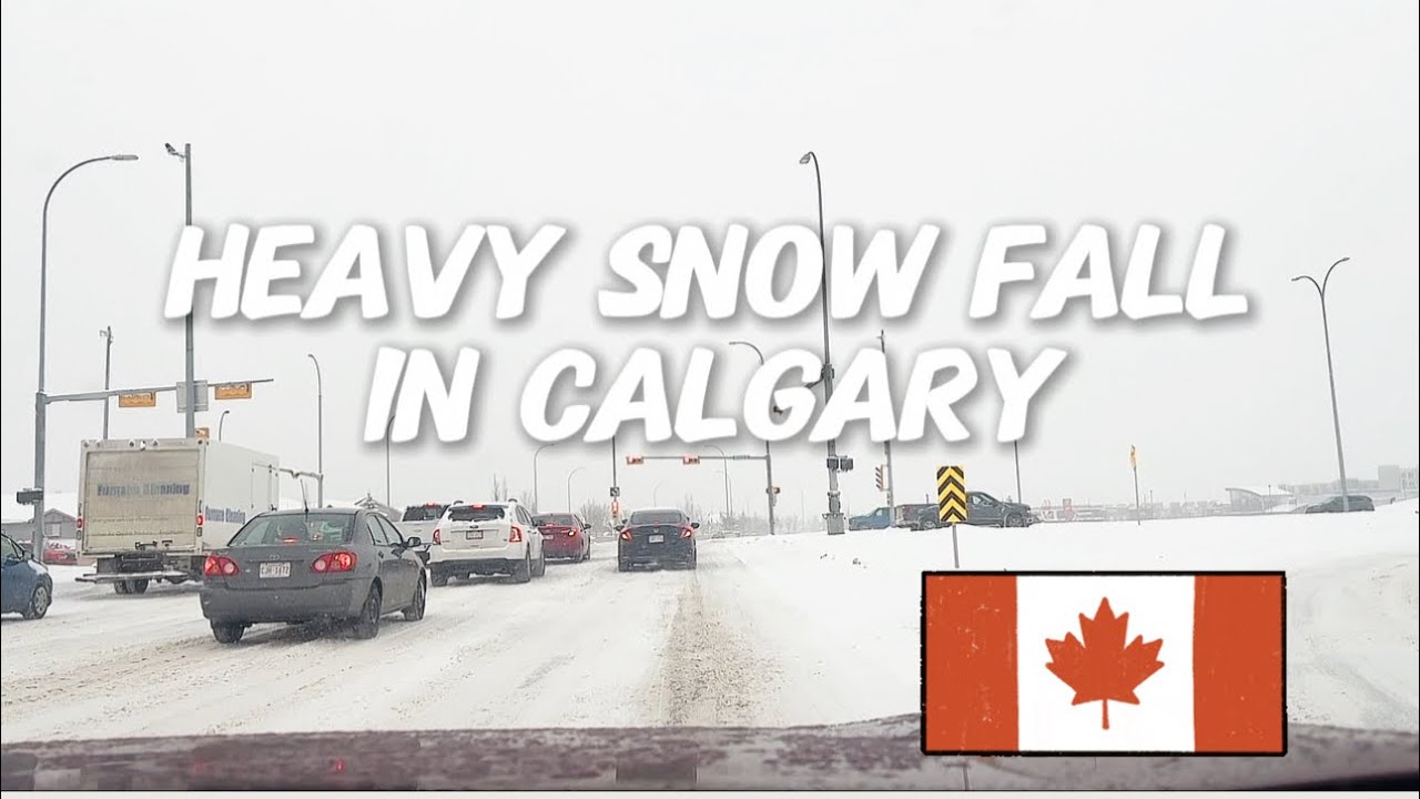 heavy snow fall in Calgary | driving road conditions #calgary # ...