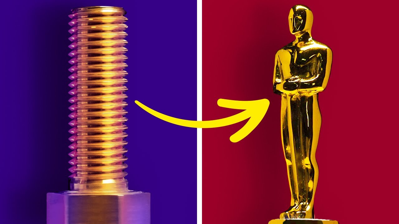 EASY WAY TO MAKE GOLDEN TINY FILM AWARD FROM A BOLT || Amazing Crafts ...