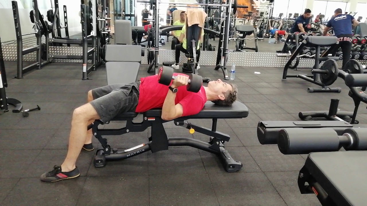 Press de pecho horizontal agarre neutro - YouTube