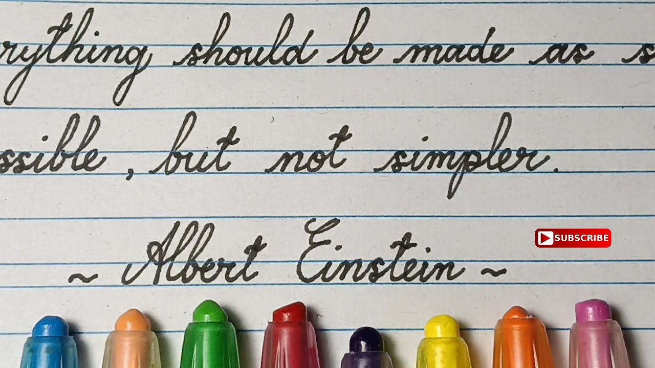 Best Inspirational Quotes in English Cursive Writing | Handwriting ...