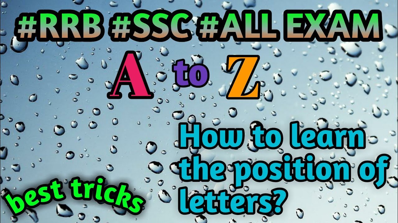 Position of alphabet - YouTube