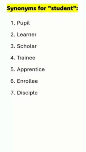 Synonyms for Student - YouTube