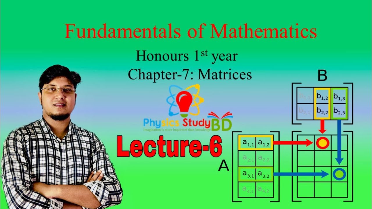 Matrices Chapter:7(Lec-6)Fundamentals of Mathematics Honours 1st year ...
