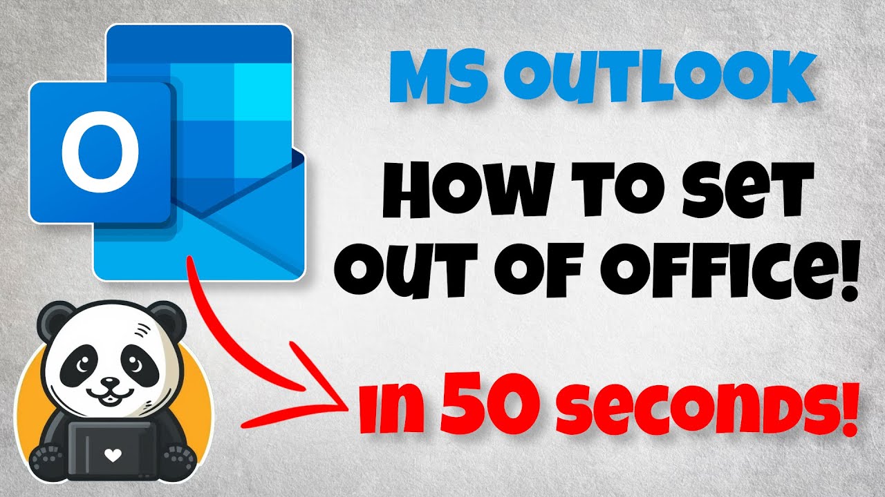 How to set out of office (automatic replies) in MS Outlook app - YouTube