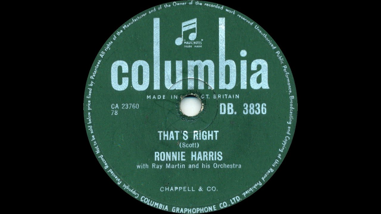 Ronnie Harris - That's Right - YouTube