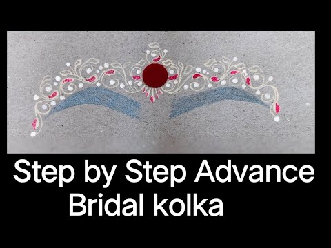 How to draw beautiful advance kolka || Step by step || Bengali Bridal ...