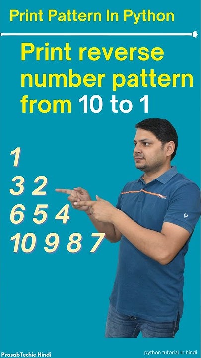 10 To 1 Print Reverse Number Pattern In Python 06 Reverse Number Pattern From 10 To 1 Viral