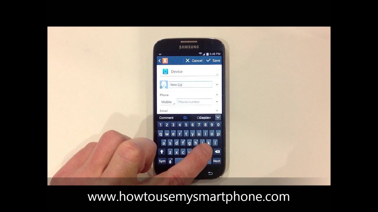 How to Add a Contact - Samsung Galaxy - YouTube