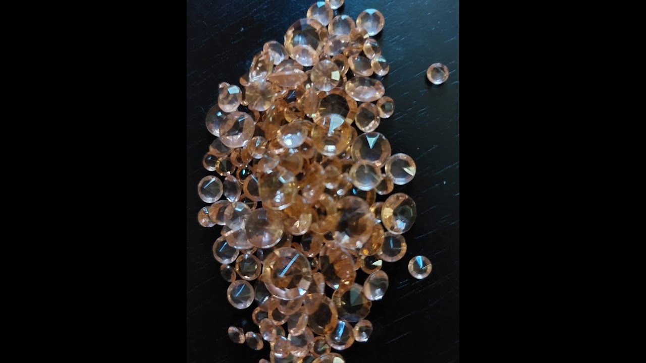 Hicarer Rose Gold Diamonds Table Acrylic Crystal Scatter Gems for Vase ...