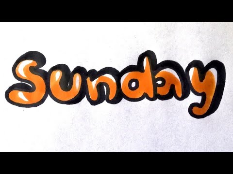 How to draw Sunday in bubble Graffiti - YouTube
