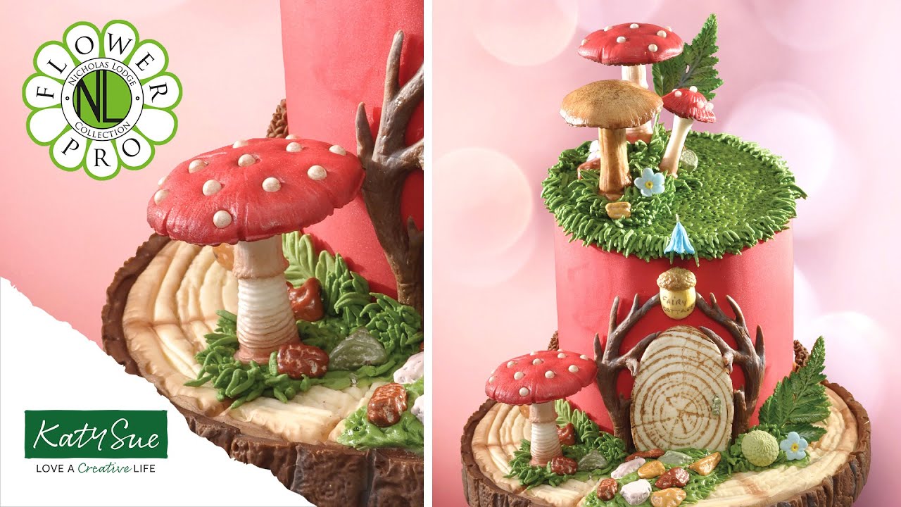 Make Fantasy & Fairytale Toadstools For Cakes With Flower Pro - YouTube