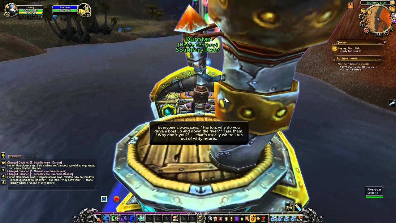 Raging River Ride Quest Playthrough - Northern Barrens - YouTube