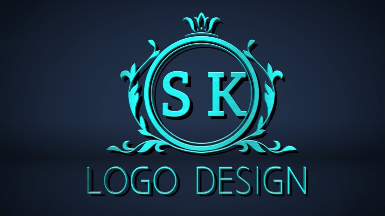 How to make S k company logo design pixellab sida loo sameeyo logo ...