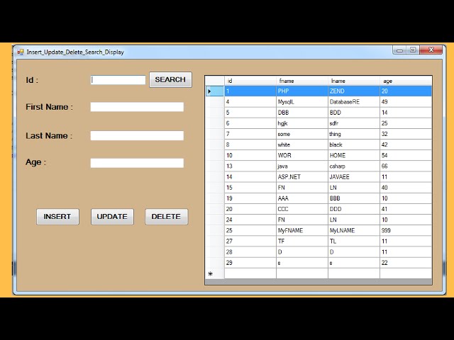 Using C Insert Update Delete Display Data In Mysql Using C Insert Update Delete Display Data In Mysql