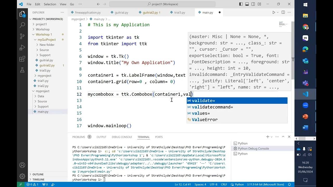 Day22 Python Programming Gui Youtube