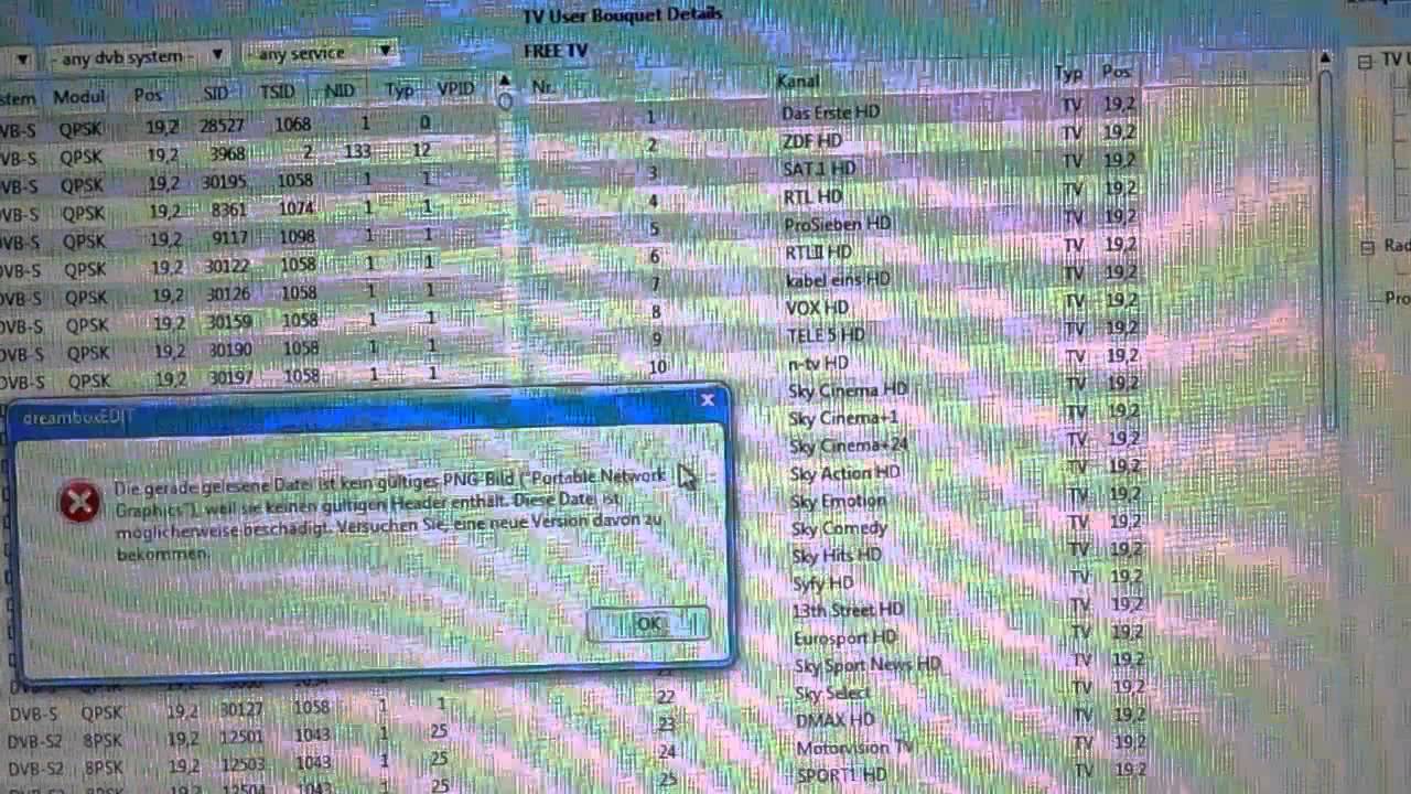 DreamboxEDIT Fehlermeldung - YouTube