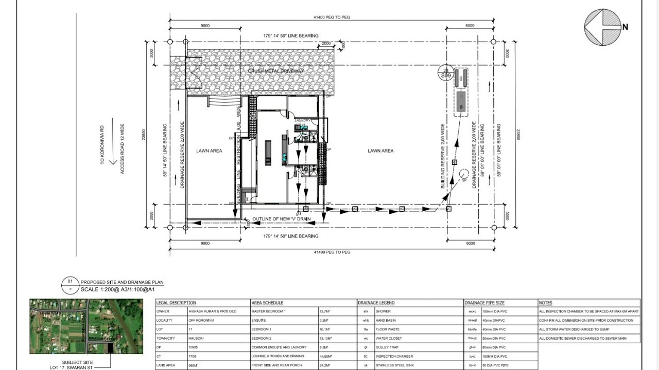 How to draw and plot a site drainage and locality plan using AutoCAD ...