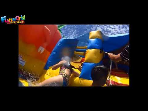 Biggest, Steepest, Tallest Inflatable Waterslide In The World - YouTube
